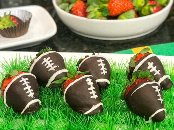 Chocolate Covered Strawberry Footballs - Florida Strawberry
